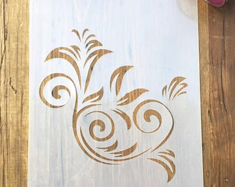 Swirl stencil | Etsy