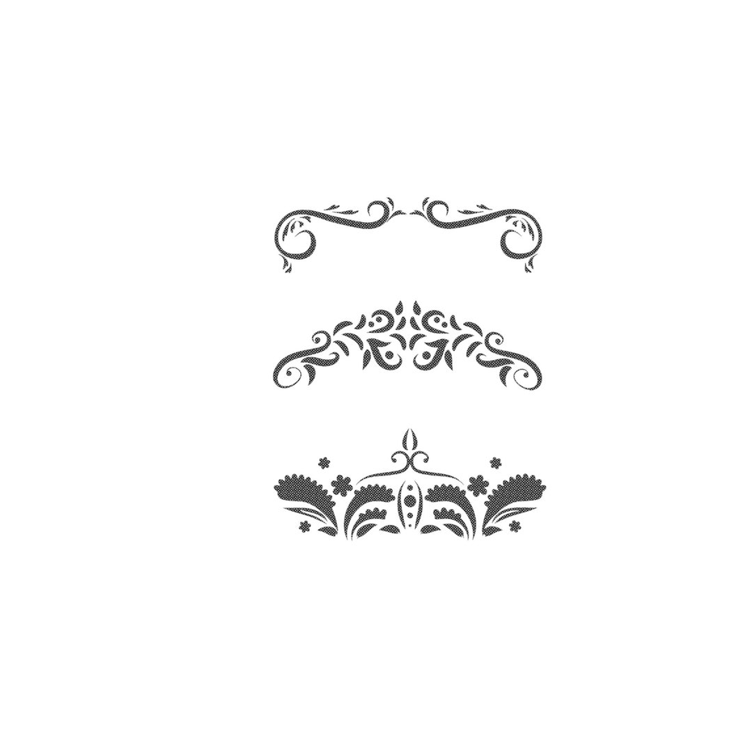 Scrolls Stencil, Three Designs, for Walls, Furniture and Crafts - Image ...
