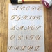 French Script Capital Alphabet Letters Stencil, Average Letter Height ...