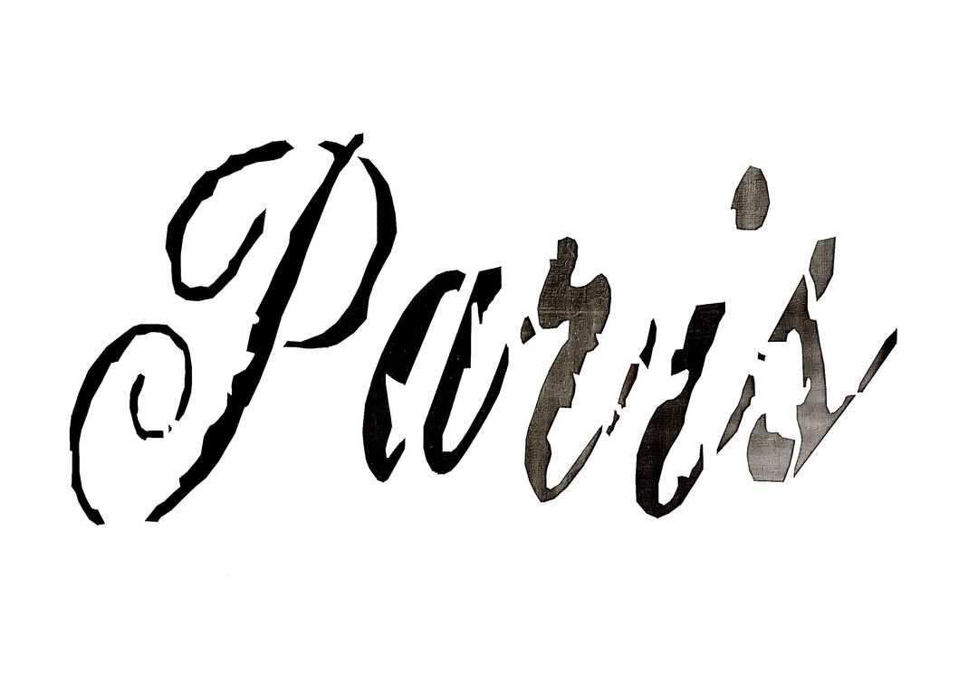 Vintage Paris Inspired French Text Stencil, for Walls, Furniture and ...