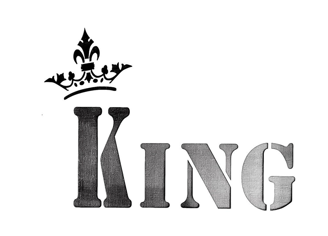 King and Crown Stencil Template for Walls Furniture or Craft - Etsy UK