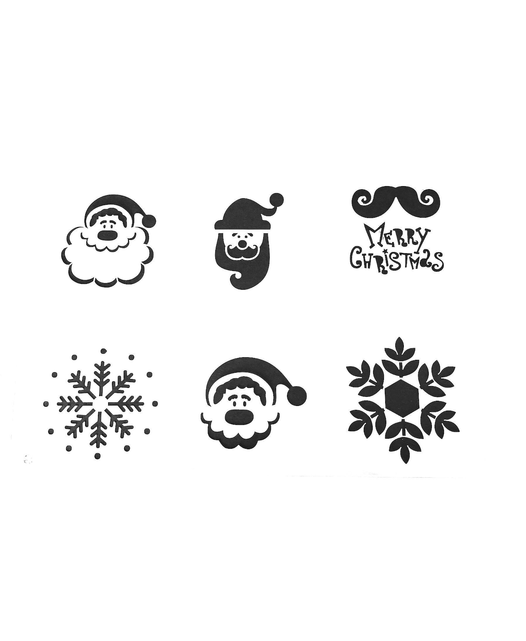 Feestelijke kerstafbeeldingen Stencilselectie zes - Etsy Nederland