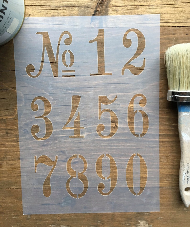 Vintage Old French Numbers Stencil Template, Numbers Height 100mm - Etsy UK