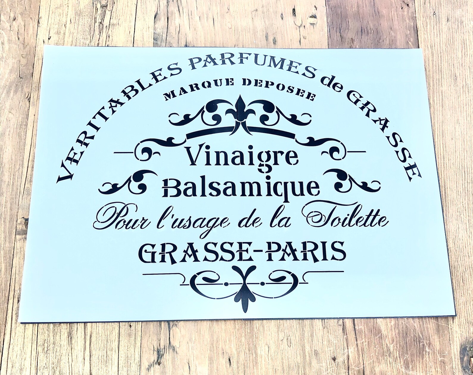 French Paris Advertising Design Sign Stencil, Parfumes De Grasse, for ...