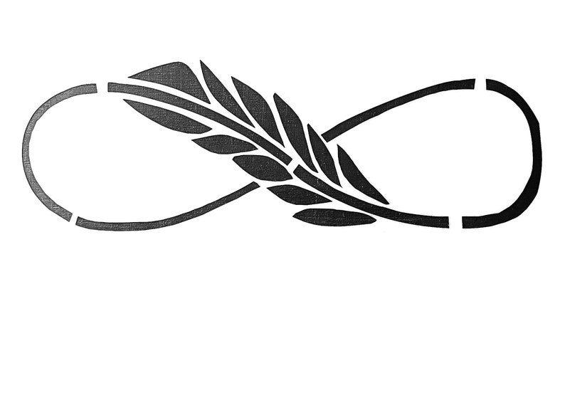 Feather and Scroll Infinity Stencil for Walls Furniture and | Etsy UK