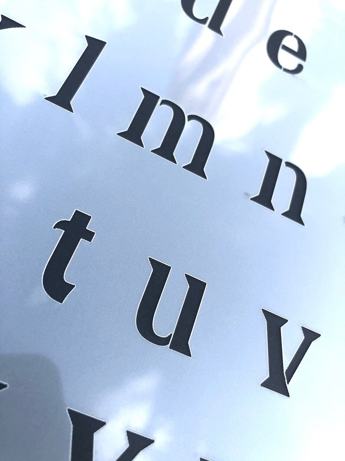 Algerian Style Alphabet A-Z Text Lettering Stencil, Lower Case Letters ...