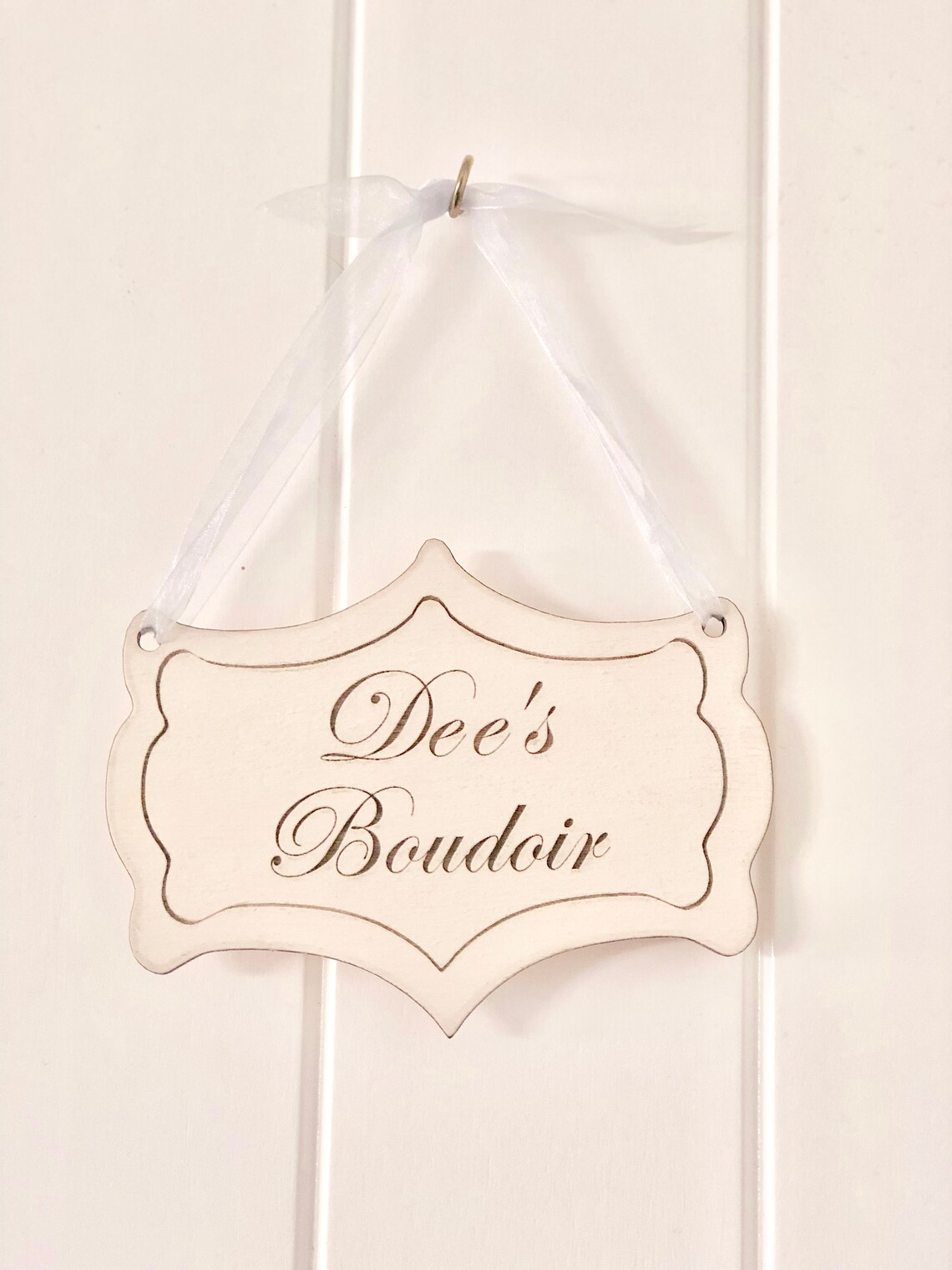 Boudoir Bedroom, French Chateau Style Door Sign Plaque, Hand Painted ...