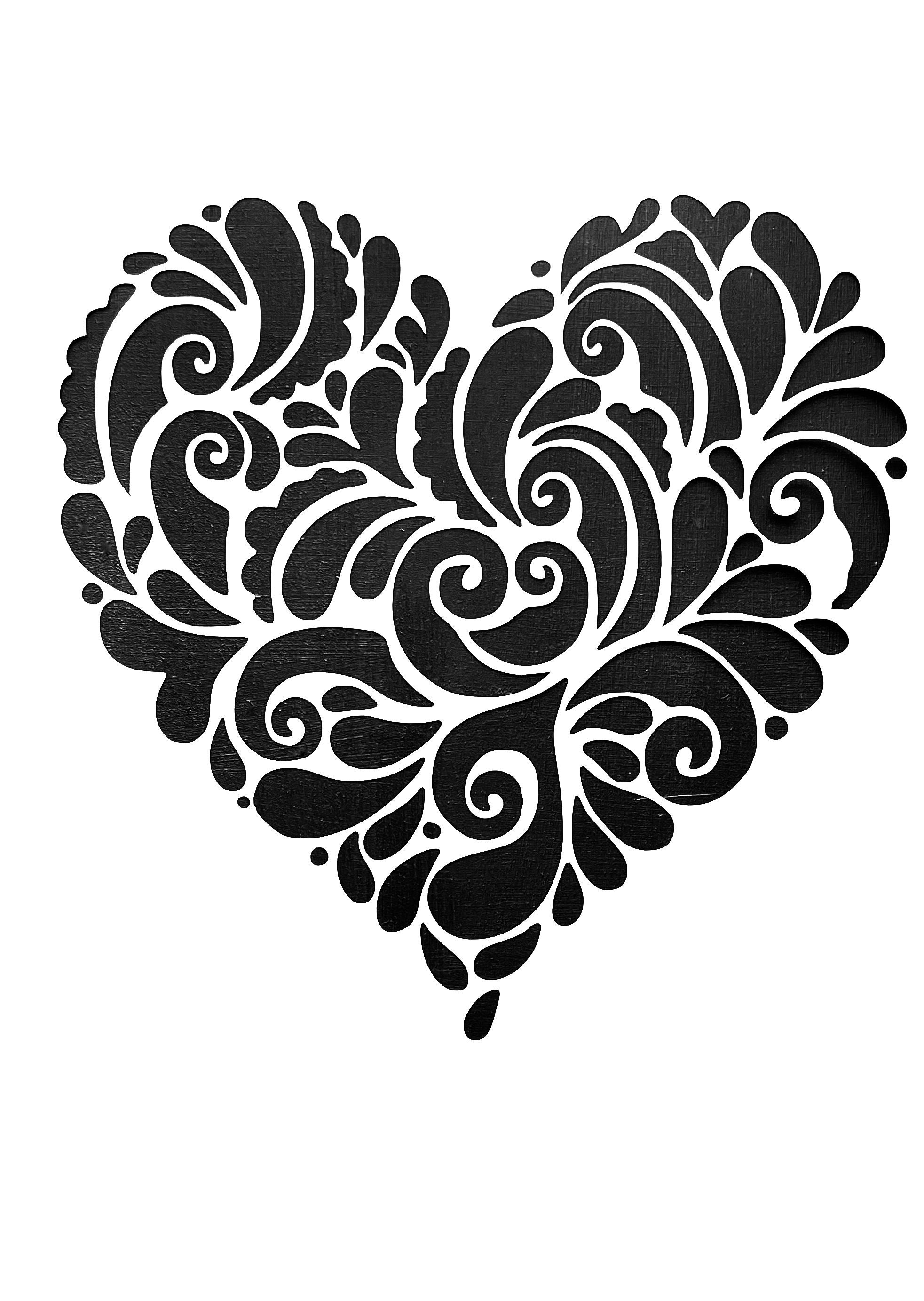 Hearts Scroll Clip Art