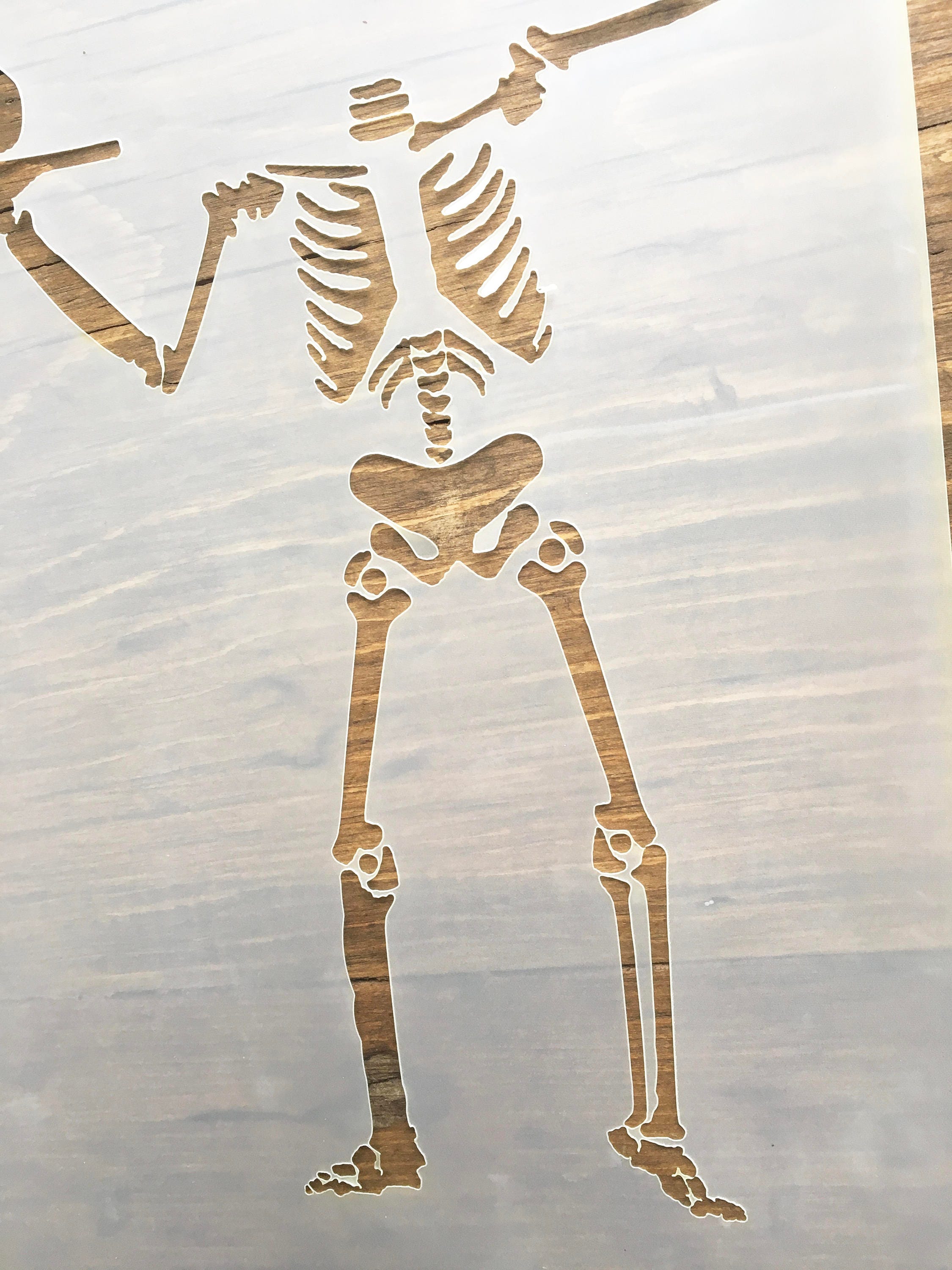 Halloween themed Skeleton Stencil for walls furniture and | Etsy
