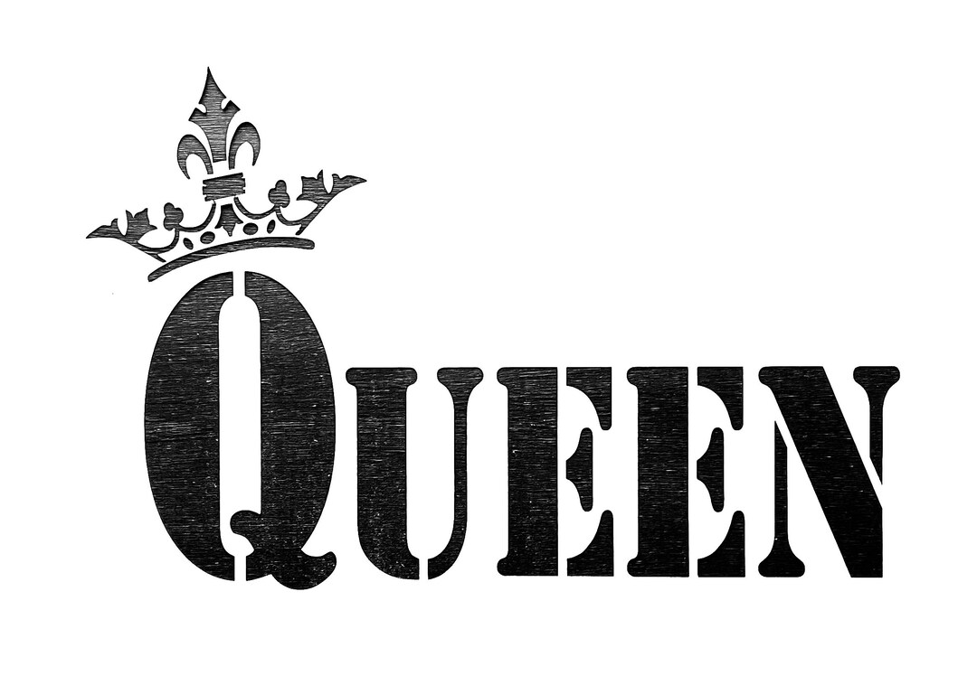 Queen and Crown Stencil for Walls, Furniture and Crafts, Image Size ...