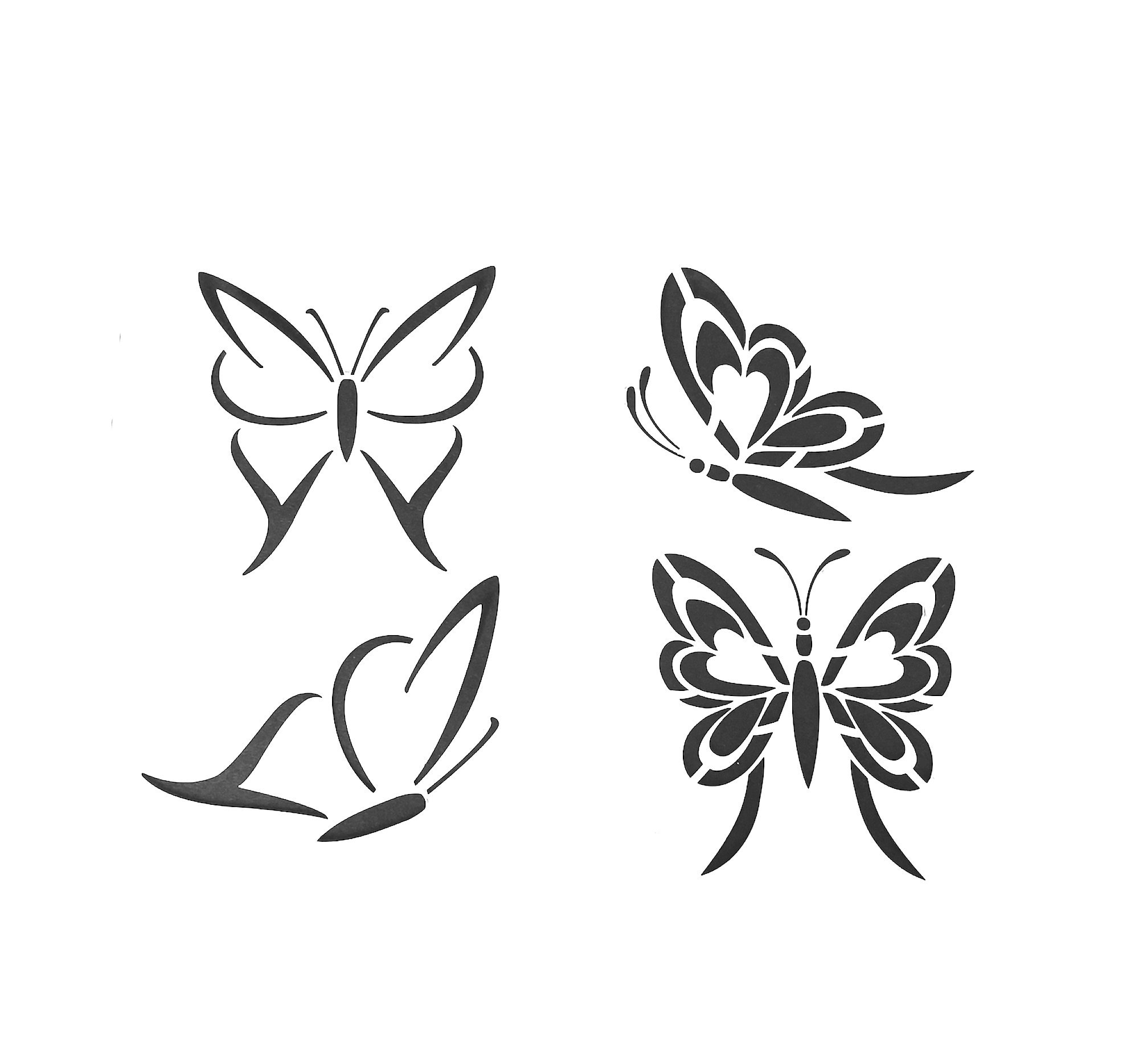 Butterfly Stencil Set of Four Designs Re-usable Mylar Stencil - Etsy