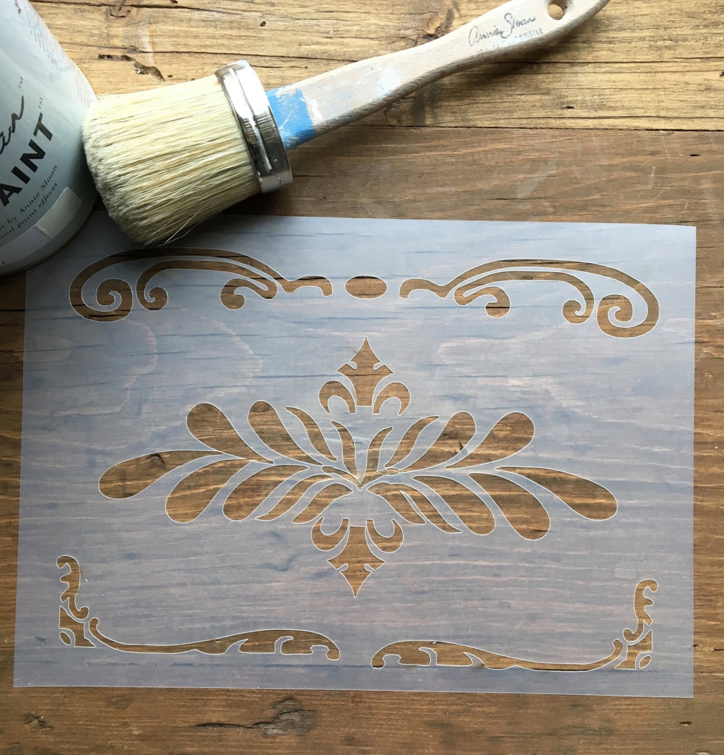French Scrolls Stencil for Walls Furniture or Craft Use A4 Film, Image ...