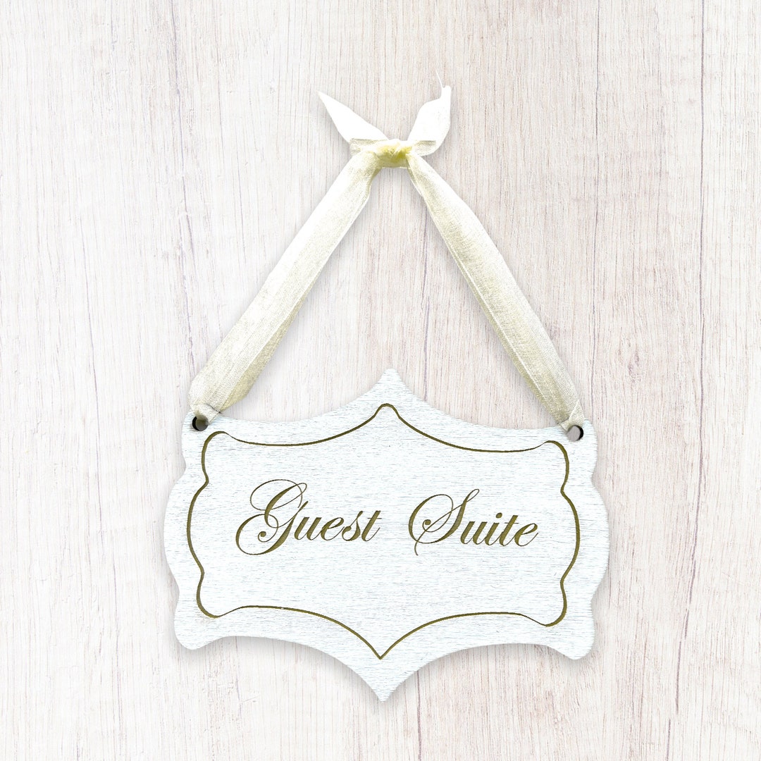 Guest Suite or Guest Room, French Chateau Style Hand Painted Door Sign ...