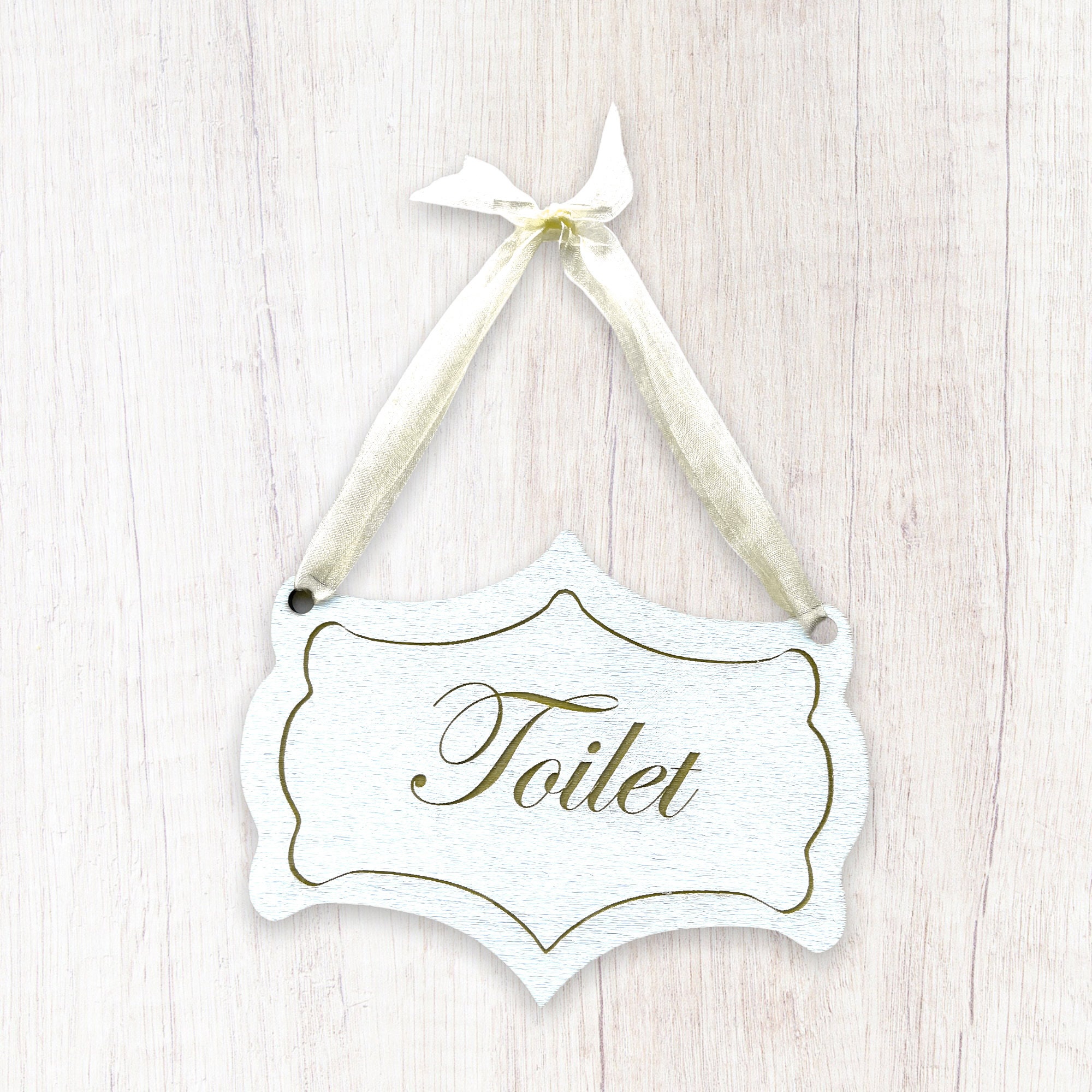 Toilet French Chateau Style Door Sign Plaque Hand Painted - Etsy