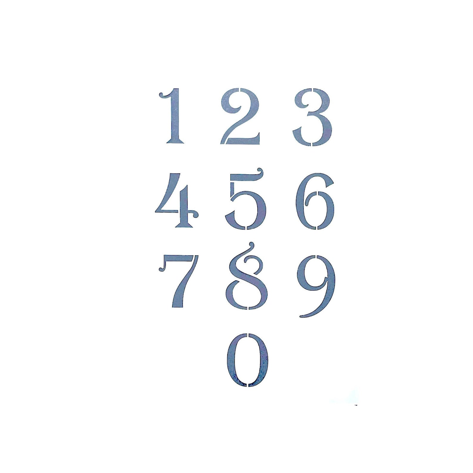 Algerian Style Vintage Numbers Stencil Numbers Height 46.5mm - Etsy
