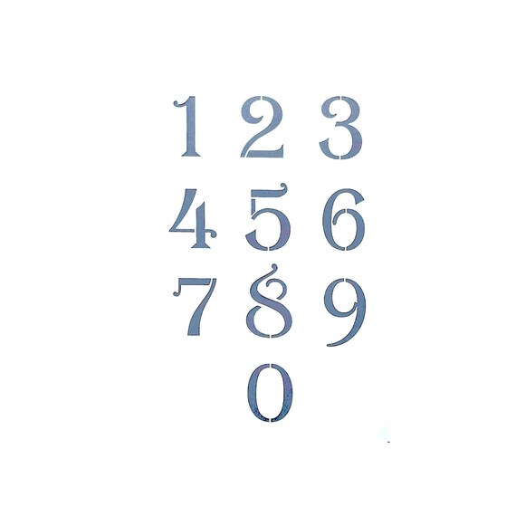 Algerian Style Vintage Numbers Stencil Numbers Height 46.5mm | Etsy
