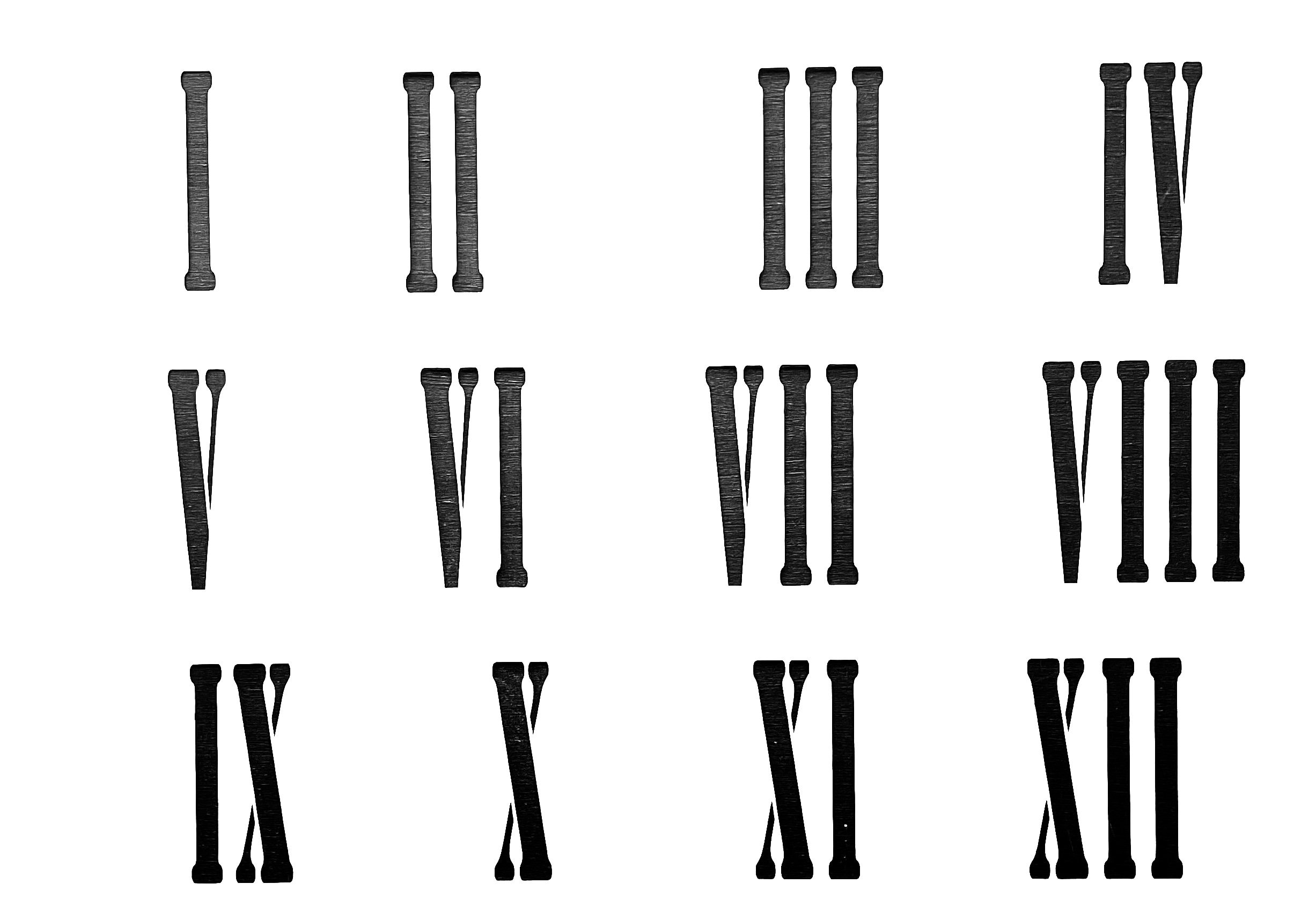 Roman Numbers Numerals Stencil for Walls Furniture or Craft Use, A4 ...