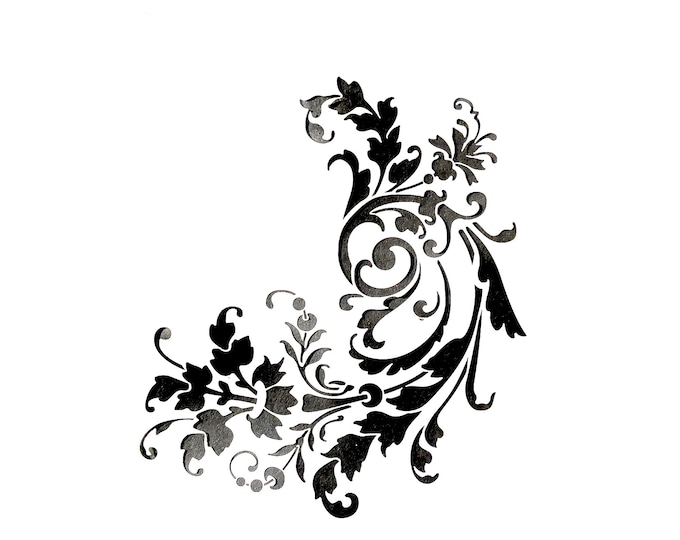 Fantasy Cursive Text Alphabet Letters Craft Stencil Template, Letters ...