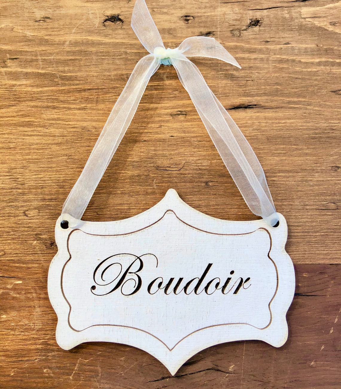 Boudoir Bedroom, French Chateau Style Door Sign Plaque, Hand Painted ...