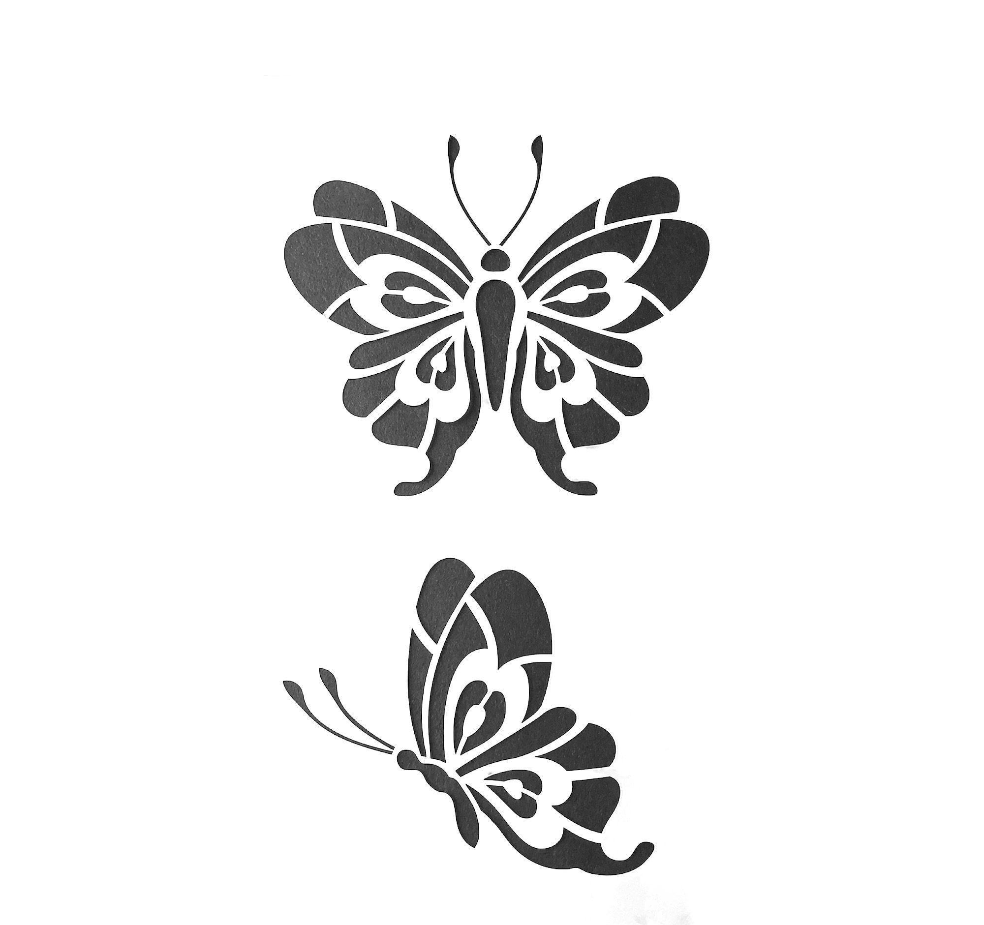 Butterfly Wings Insect Stencil Template A4 - 2 Designs, Image Sizes in ...