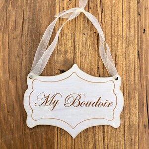 My Boudoir, French Chateau Style Door Sign Plaque, Hand Painted Vintage ...