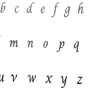 Stencil Set of Italics Capital and Lower Case Alphabet Letters, for ...