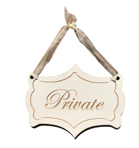 Private French Chateau Style Hand Painted Door Sign Vintage | Etsy