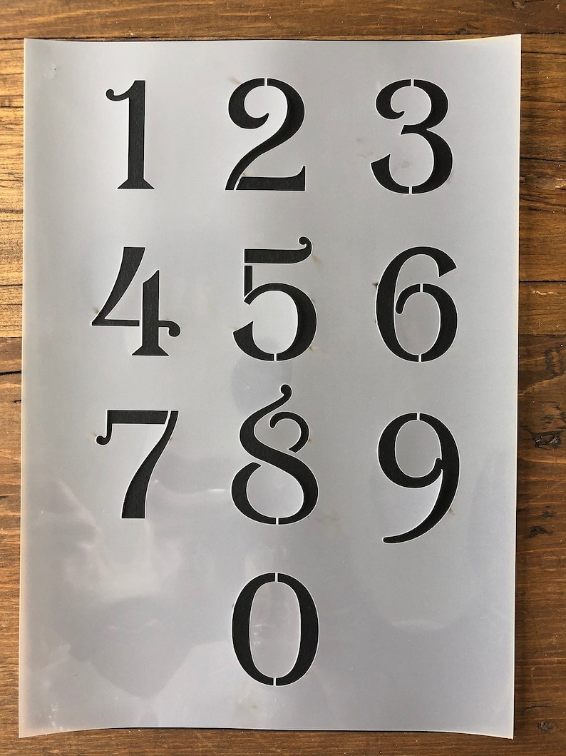 Algerian Style Vintage Numbers Stencil Numbers Height 46.5mm - Etsy