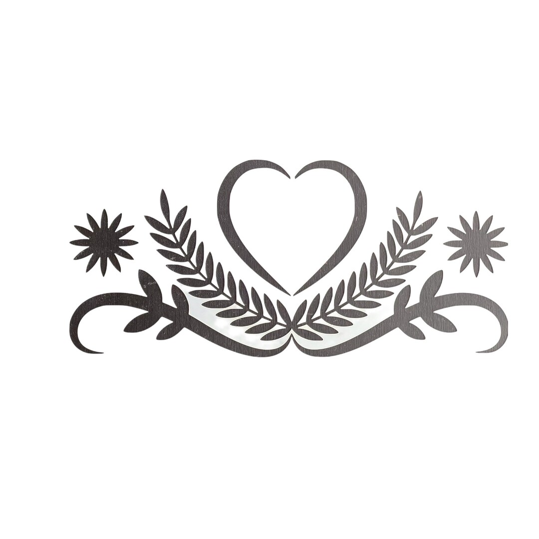 Heart and Scrolls Wedding, Valentines, Engagement Stencil for All ...