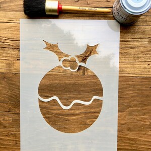 Christmas Pudding Stencil Decal, Re-usable, Image Height 200mm X 141mm ...