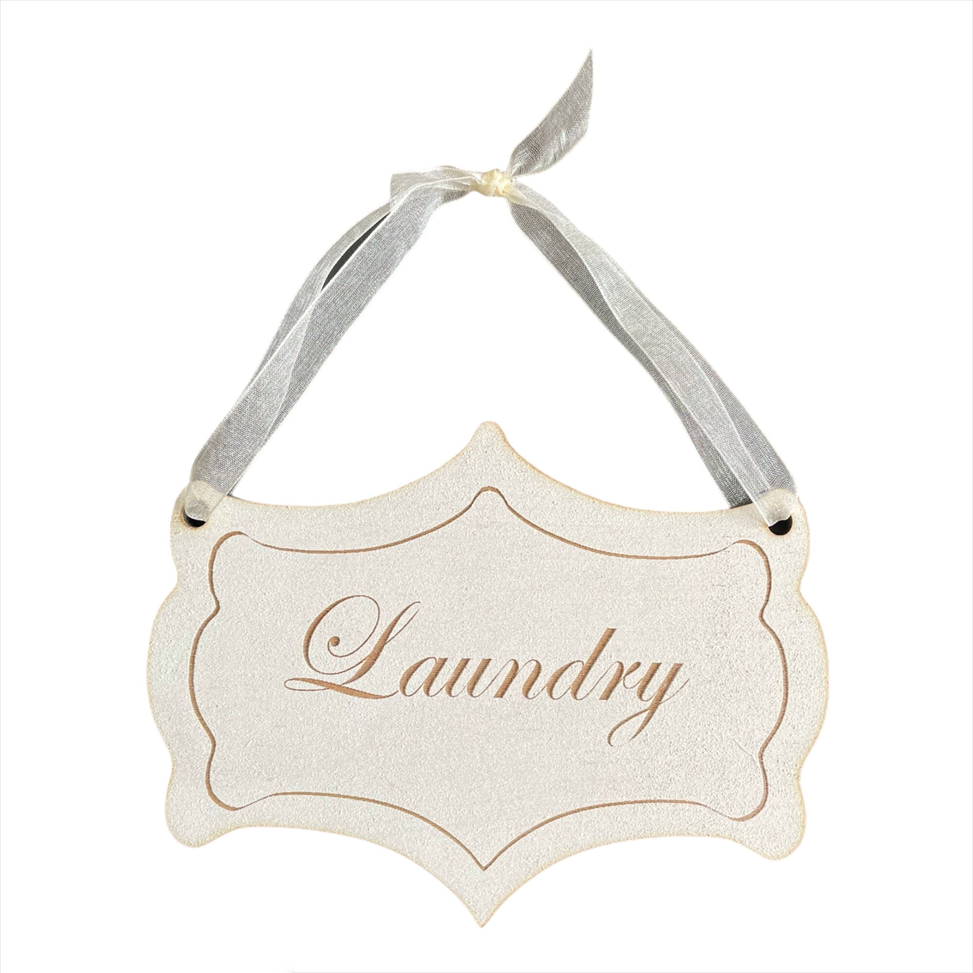 Laundry, French Chateau Style Sign Plaque, Hand Painted Vintage Design ...