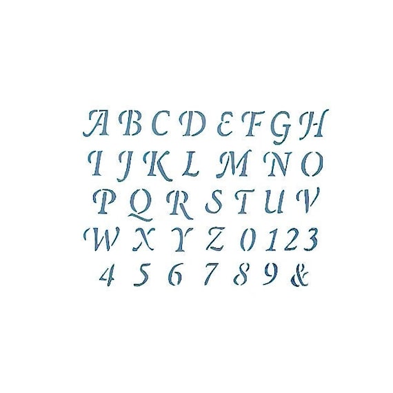 Old English Alphabet Letters & Numbers Craft Stencil for - Etsy