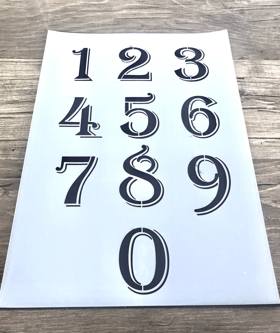 Algerian Numbers Stencil Shadow Design Height of Numbers - Etsy