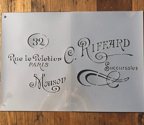 Vintage French Advertising Stencil Paris Maison Design Image | Etsy