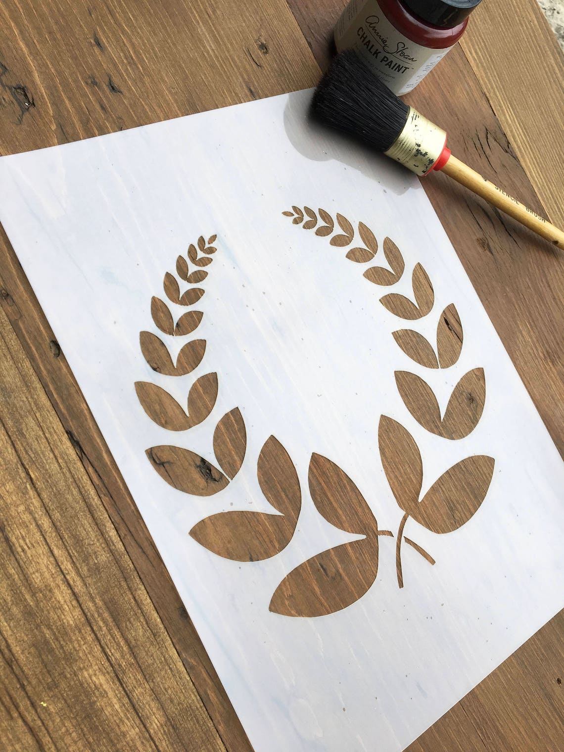 Greek Style Leaf Garland Stencil Template for Walls Furniture and Craft ...