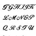 Alphabet Craft Stencil Set, French Cursive Script Capital & Lower Case ...