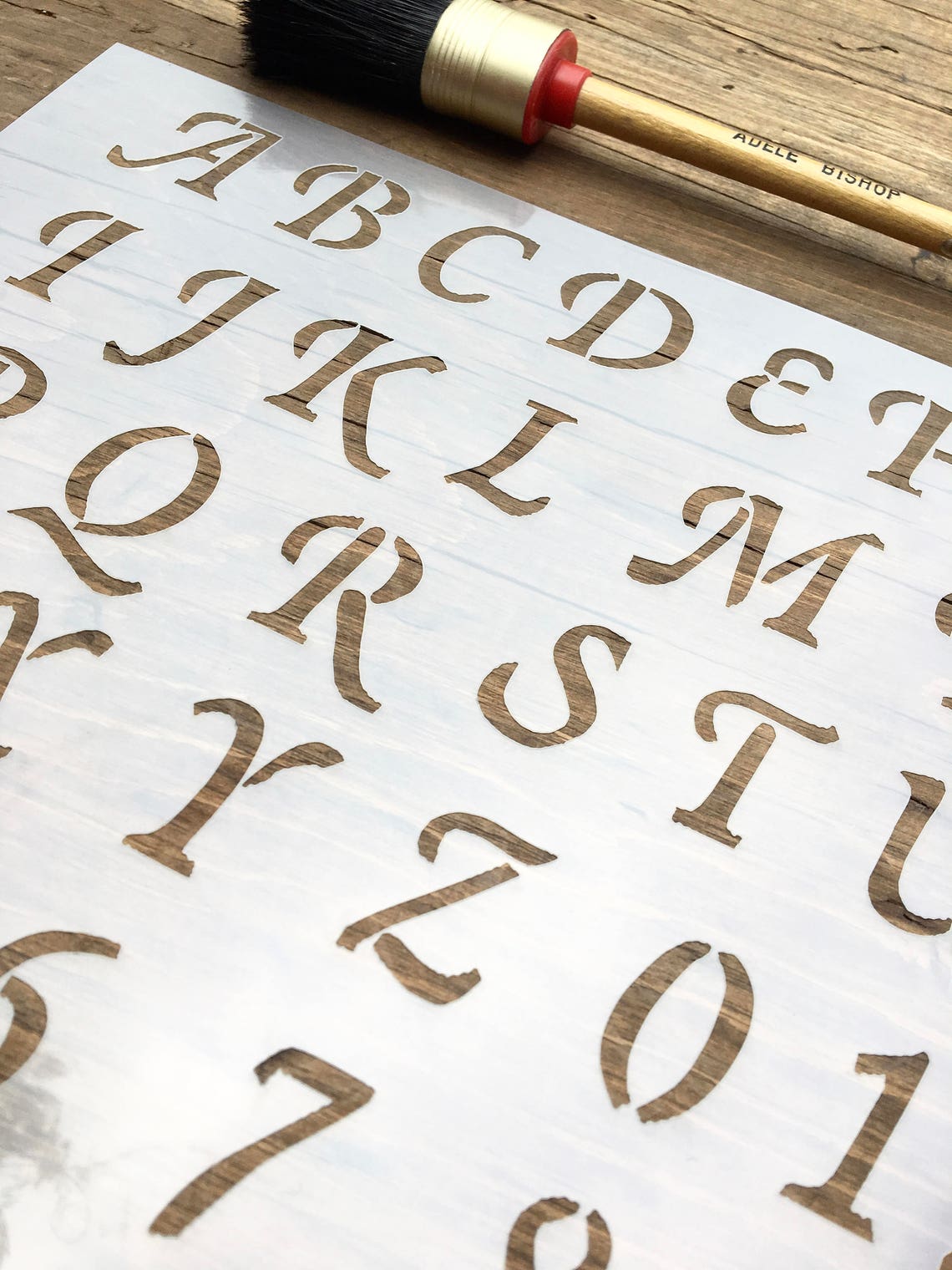 Old English Capital Letters Alphabet Stencil for Walls | Etsy