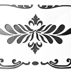 French Scrolls Stencil for Walls Furniture or Craft Use A4 Film, Image ...