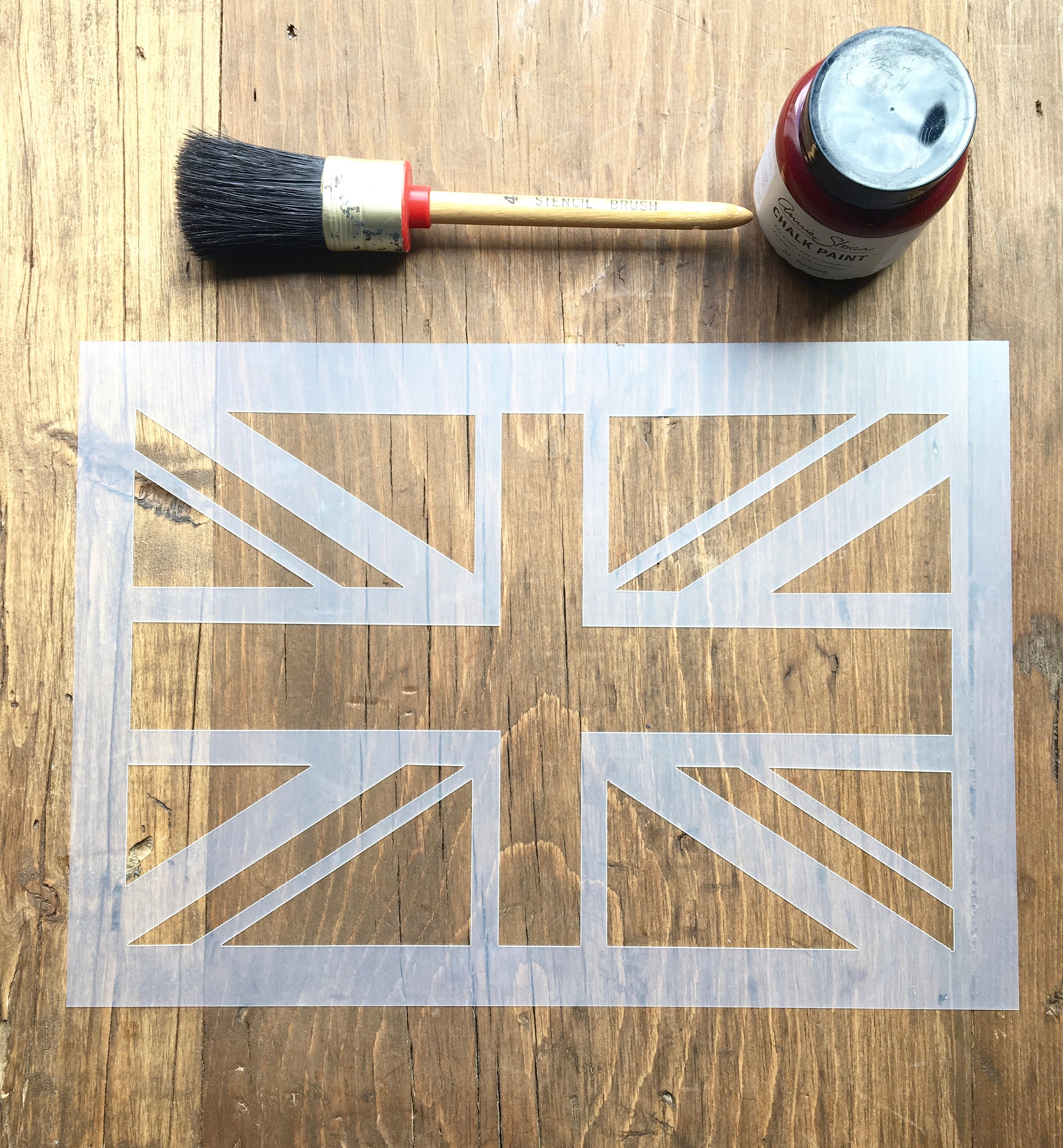 Union Jack Flag Ensign Stencil, Image Size 260 Mm X 170mm, Re-usable ...