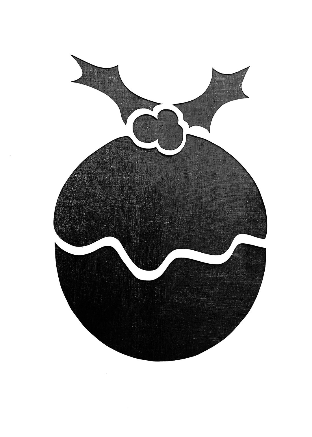 Christmas Pudding Stencil Decal, Re-usable, Image Height 200mm X 141mm ...