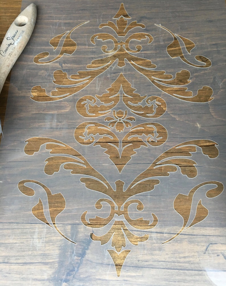 Vintage Traditional Damask Design Stencil for Walls Furniture - Etsy
