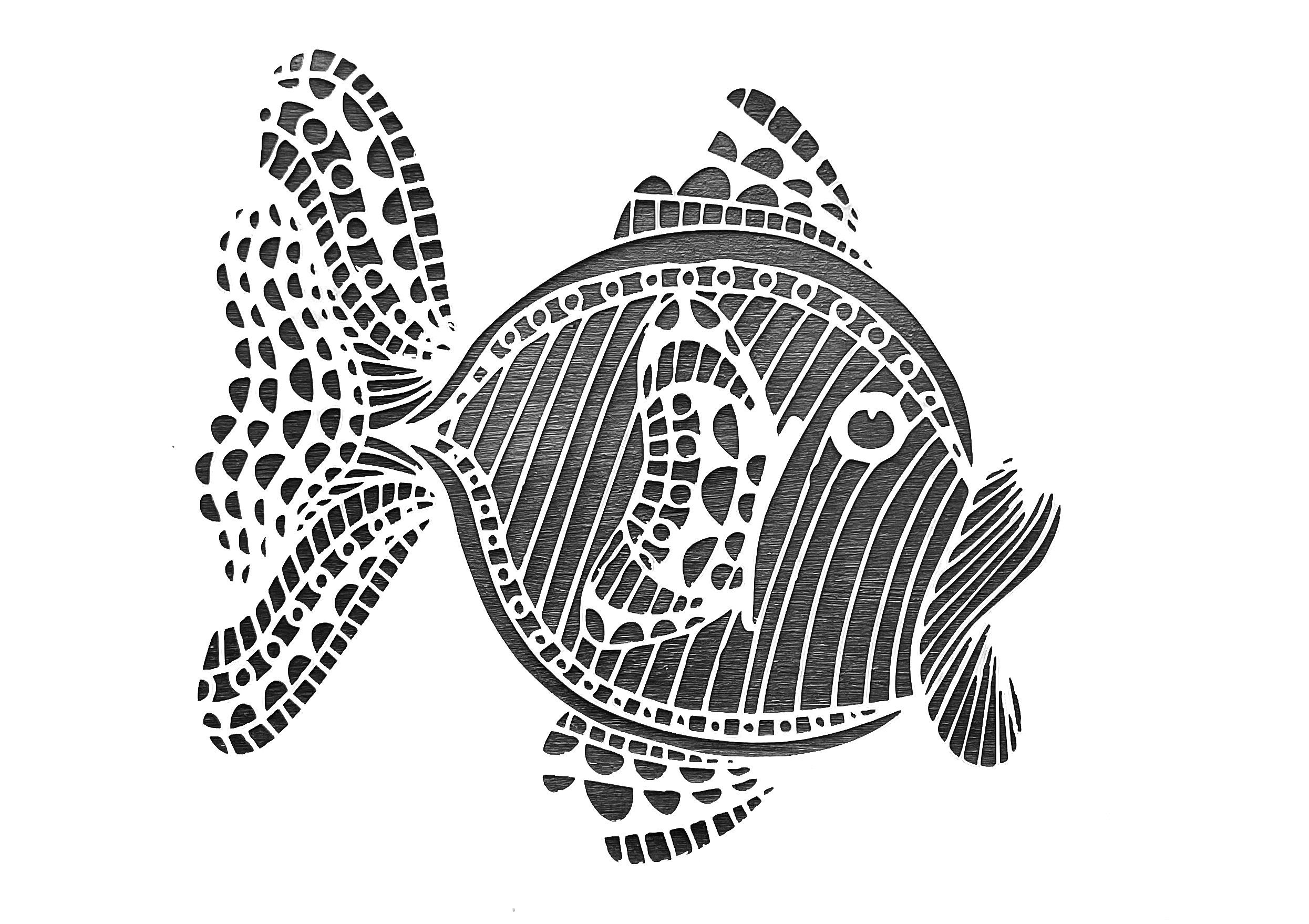 Tropical Fish Stencil