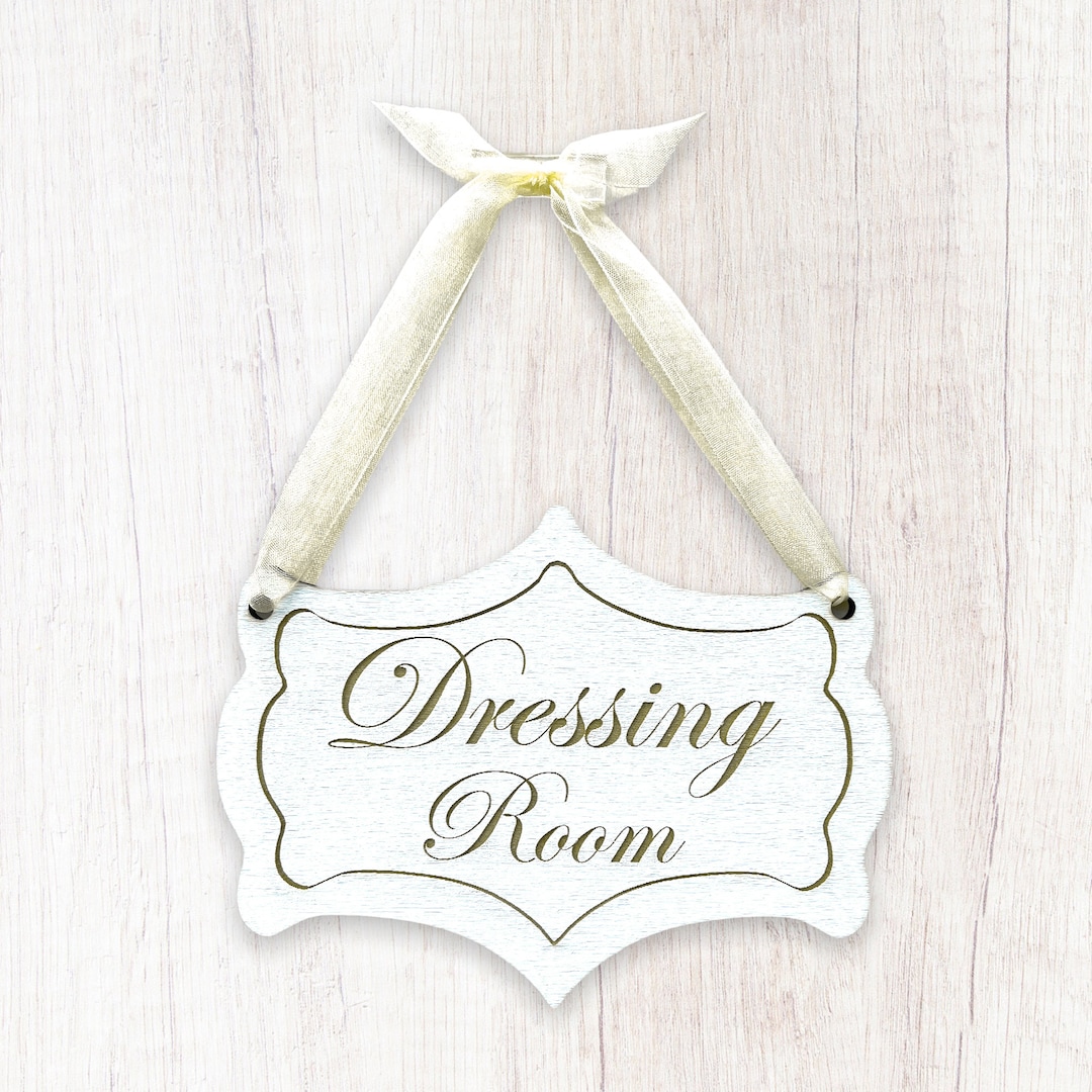 Dressing Room, French Chateau Style Door Sign, Hand Painted Vintage ...