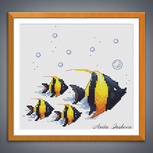 Fish Cross Stitch - Etsy
