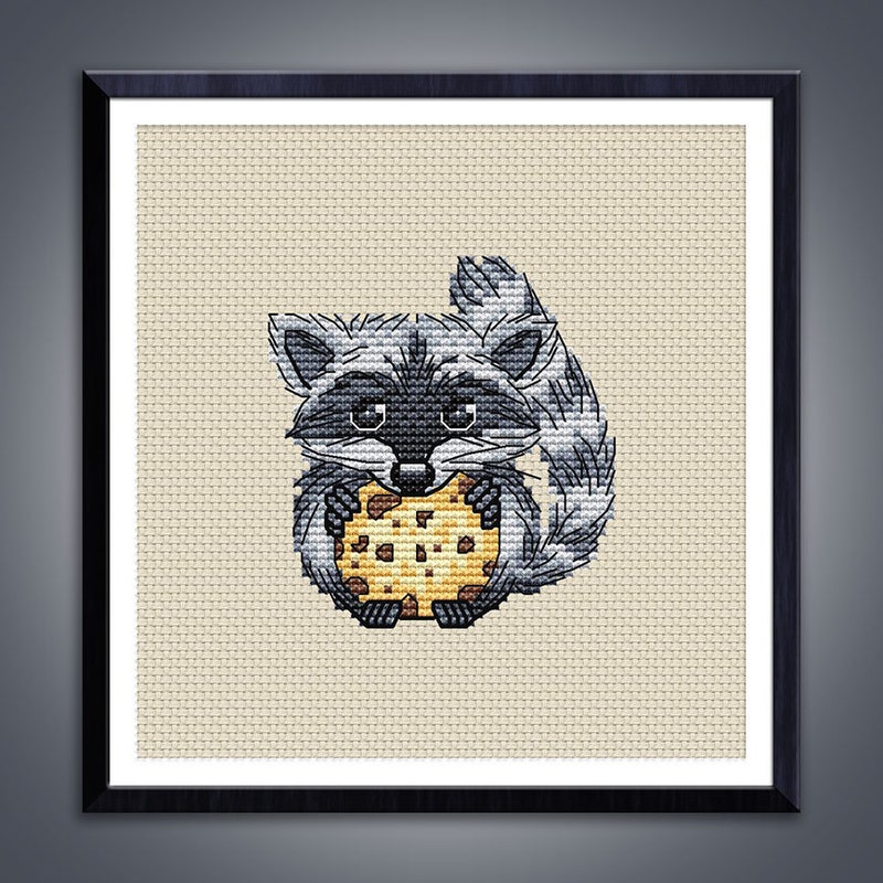 Raccoon Cross Stitch - Etsy