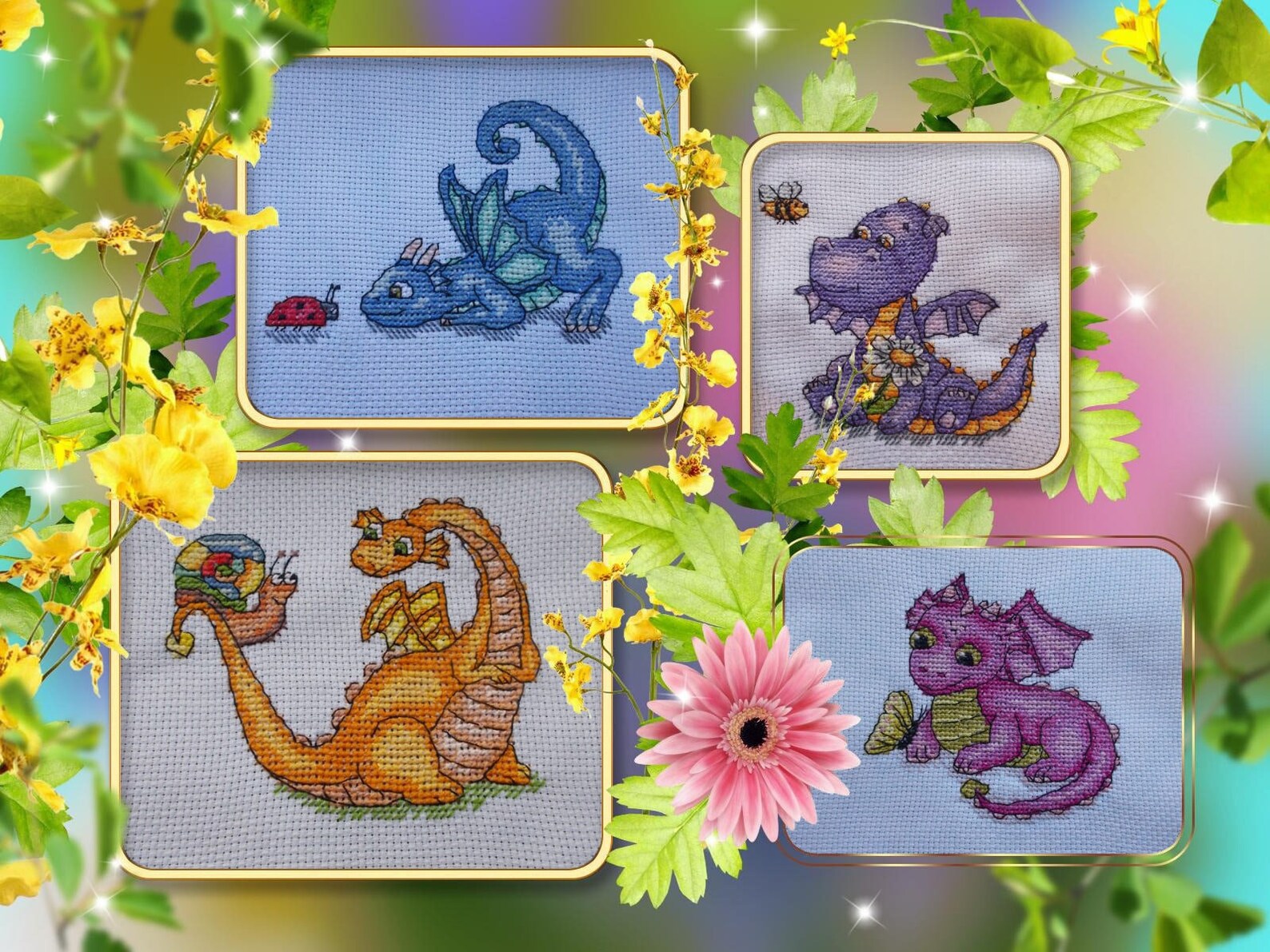 Cross Stitch Pattern Dragon Cross Stitch Pattern Embroidery - Etsy