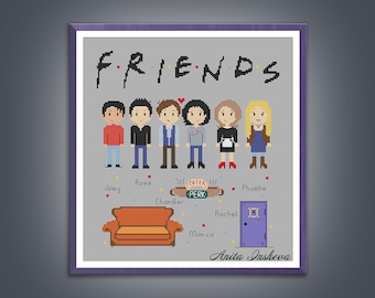 Friends PDF Cross Stitch Pattern Instant Download - Etsy