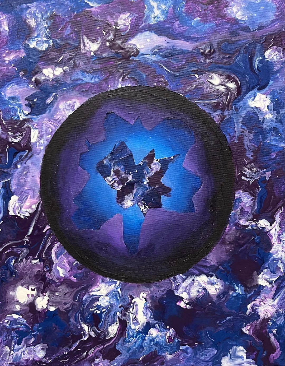 D- Purple Chaos Theory - Acrylic Painting by Dick Lucas - Etsy