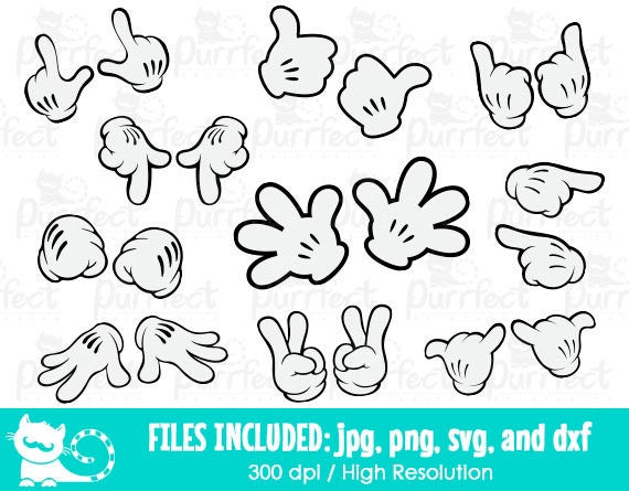 Mouse Hands SVG Bundle Pack Digital Cut Files in Svg Dxf - Etsy