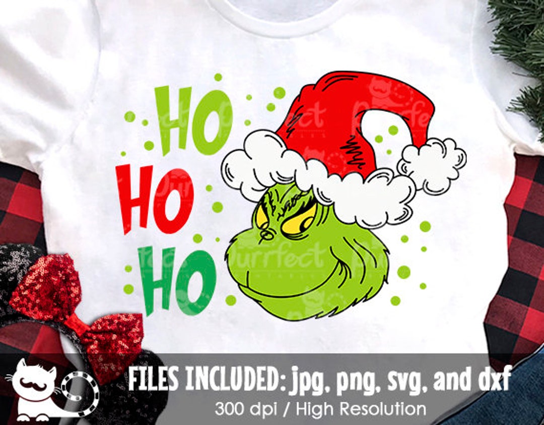 Ho Ho Ho Character Santa Hat SVG, Christmas Funny Face, Funny Family ...